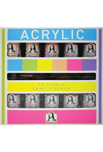 Monalisa Renkli Akrilik Boya 10'lu Monalisa Renkli Akrilik Boya 10'lu