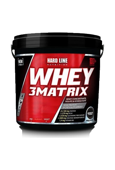 Hardline Whey 3 Matrix Protein Tozu 4000 gr Çikolata Aromalı Hardline Whey 3 Matrix Protein Tozu 4000 gr Çikolata Aromalı