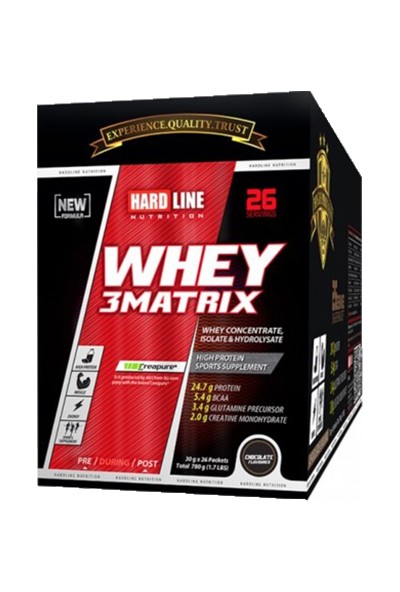 Hardline Whey 3 Matrix 30 gr 26 Saşe Protein Tozu Çikolata Aromalı Hardline Whey 3 Matrix 30 gr 26 Saşe Protein Tozu Çikolata Aromalı