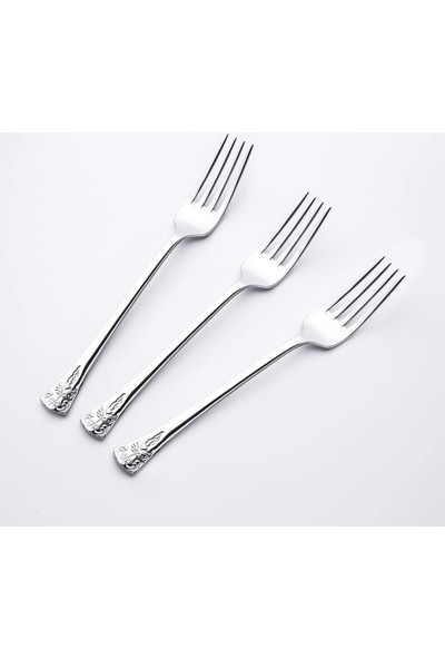 Nehir Akasya Sade 12'li Tatlı Çatal Takımı Nehir Akasya Sade 12'li Tatlı Çatal Takımı