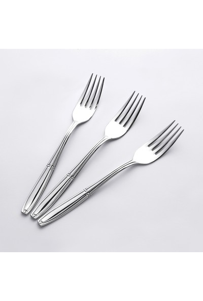 Nehir Buket Sade 12'li Yemek Çatal Takımı