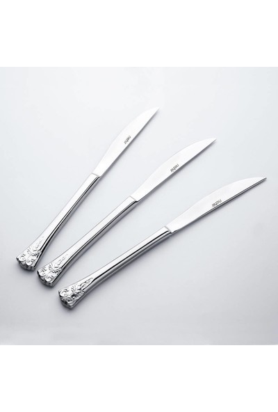 Nehir Akasya Sade 12'li Yemek Bıçak Takımı Nehir Akasya Sade 12'li Yemek Bıçak Takımı