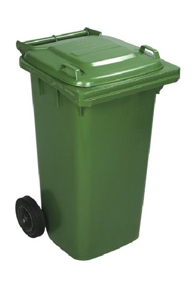 Safell Plastik Çöp Konteyneri 120 Litre Konteyner - A+ Isıya Karşı Dayanıklı Malzeme - Yeşil