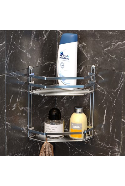 Tekno-tel 2 Katlı Banyo Rafı Krom Es075H Tekno-tel 2 Katlı Banyo Rafı Krom Es075H
