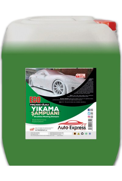 Auto Express Türkiye Cilalı Fırçasız Yıkama Şampuanı Eco 20 KG