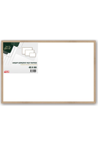 Gen-Of Naturel Ahşap Çerçeve Yazı Tahtası 45 x 60 cm