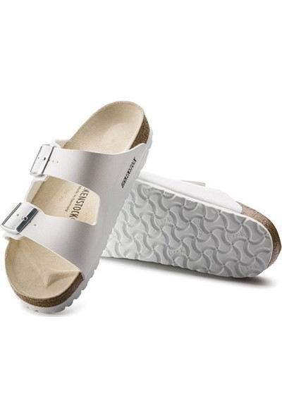 Birkenstock Arizona Beyaz Çift Tokalı Kadın Terlik 51733 V2