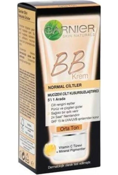 Garnier Bb Krem Mucizevi Cilt Kusursuzlaştırıcı Orta Ton 18 ml Garnier Bb Krem Mucizevi Cilt Kusursuzlaştırıcı Orta Ton 18 ml