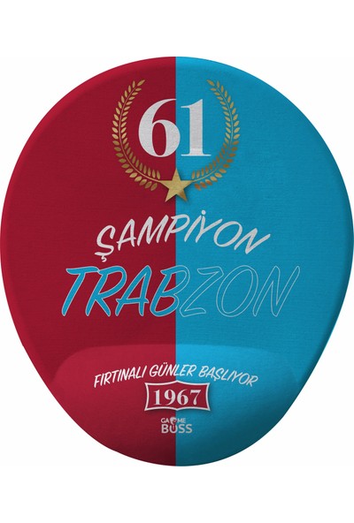 Flipped 1967 Trabzon 61 Bilek Destekli Taraftar Mouse Pad