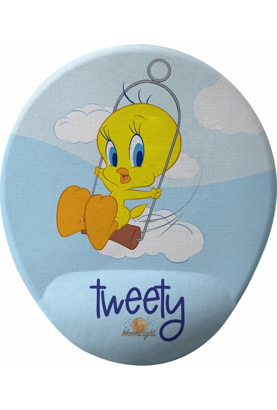 Flipped Tweety Bilek Destekli Tasarım Mouse Pad