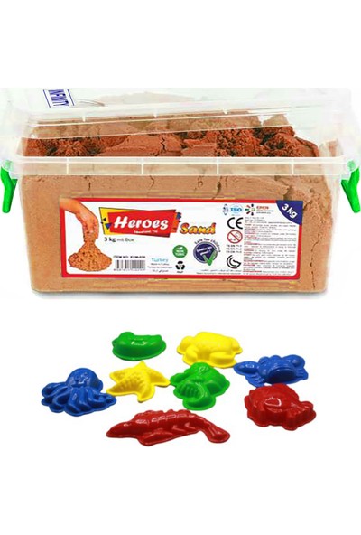 Heroes Kinetik Kum Kırmızı ve Deniz Canlıları Kum Kalıpları Seti