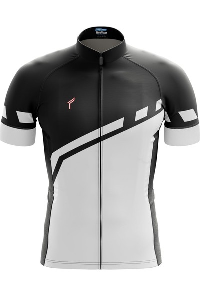 Freysport Lane Bisiklet Forması - Kısa Kollu Siyah - Beyaz
