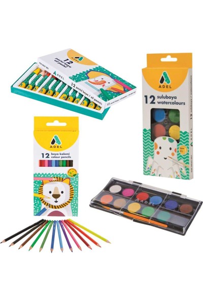 Adel Okul Ögrenci Kirtasiye Boya Seti
