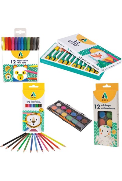 Adel Okul Ögrenci Kirtasiye Boya Seti Adel Okul Ögrenci Kirtasiye Boya Seti