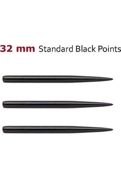 Winmau 32 mm Standard Siyah Çelik Uç Winmau 32 mm Standard Siyah Çelik Uç