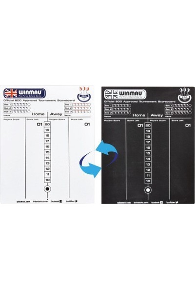 Winmau Dry Wipe Dart Scoreboard