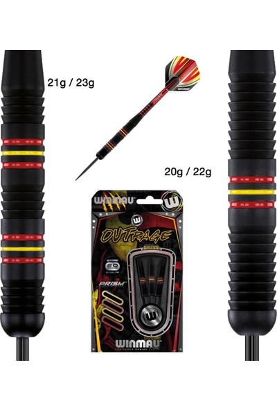 Winmau Outrage Brass 23GR Dart Oku Winmau Outrage Brass 23GR Dart Oku
