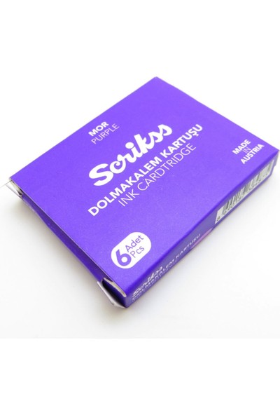 Scrıkss 6 Lı Mor Dolma Kalem Kartuşu Scrıkss 6 Lı Mor Dolma Kalem Kartuşu