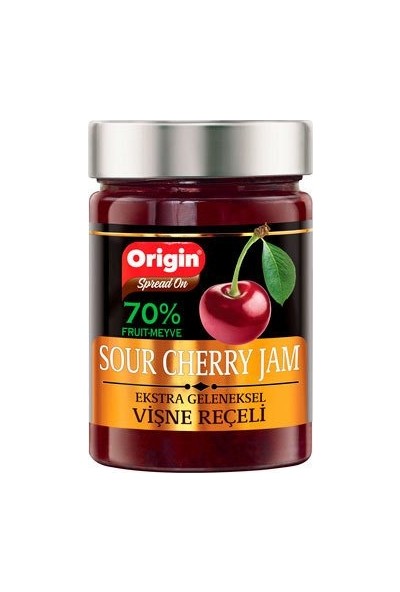 Origin Pancar Şekerli Vişne Reçeli 400 gr Origin Pancar Şekerli Vişne Reçeli 400 gr