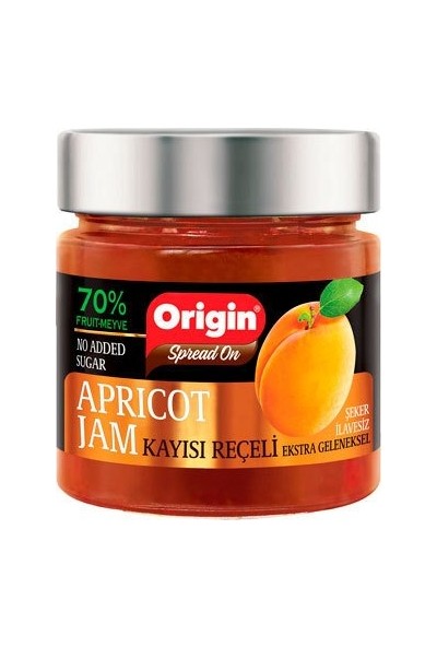 Origin Şeker Ilavesiz Kayısı Reçeli 300 gr Origin Şeker Ilavesiz Kayısı Reçeli 300 gr