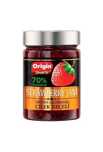 Origin Pancar Şekerli Çilek Reçeli 400 gr Origin Pancar Şekerli Çilek Reçeli 400 gr