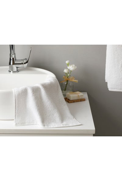 English Home White Collection El Havlusu 30 x 30 cm Beyaz