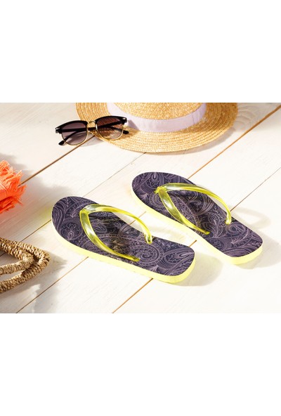 English Home Paisley Parmak Arası Plaj Terliği 40 Indigo