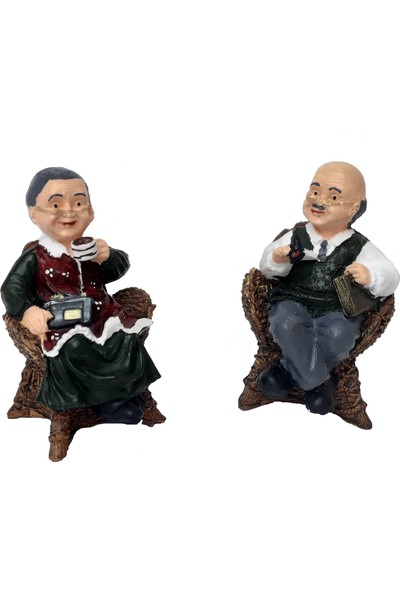 MKT Sanat Mutlu Ihtiyar Çift Dekoratif Biblo MKT Sanat Mutlu Ihtiyar Çift Dekoratif Biblo