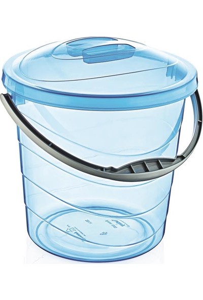 Çankaya Plastik Kapaklı Su Kovası 20 lt (Şeffaf)