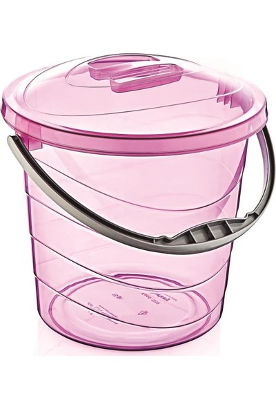 Çankaya Plastik Kapaklı Su Kovası 10 lt (Şeffaf)