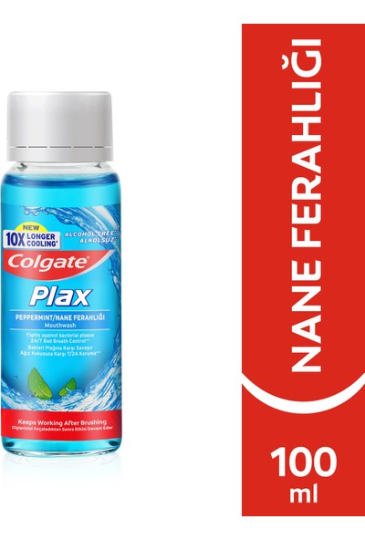 Colgate Plax Nane Ferahlığı Alkolsüz Gargara 100 ml Colgate Plax Nane Ferahlığı Alkolsüz Gargara 100 ml