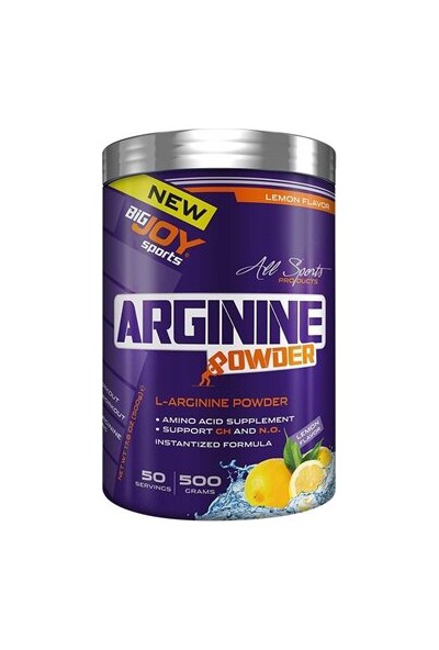 Bigjoy Sports Arginine Powder L-Arginine Amino Asit Limon Aroma 500g