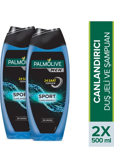 Palmolive Erkek Duş Jeli Sport 500 ml x 2 Adet Palmolive Erkek Duş Jeli Sport 500 ml x 2 Adet