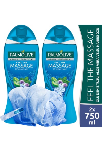 Palmolive Aroma Sensations Feel The Massage Banyo ve Duş Jeli 750 ml x 2 Adet + Duş Lifi Hediye Palmolive Aroma Sensations Feel The Massage Banyo ve Duş Jeli 750 ml x 2 Adet + Duş Lifi Hediye