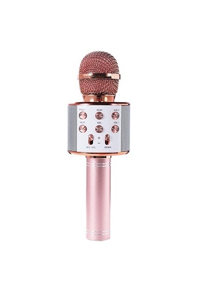 Asonic AS-M09 Bt-Aux-Usb-Tf Card Destekli Karaoke Mikrofon - Pembe Asonic AS-M09 Bt-Aux-Usb-Tf Card Destekli Karaoke Mikrofon - Pembe