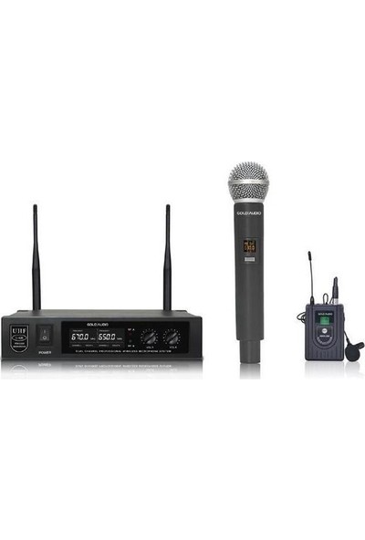 Gold Audio U626-EY Uhf Telsiz El+Yaka Mikrofonu 2li Gold Audio U626-EY Uhf Telsiz El+Yaka Mikrofonu 2li
