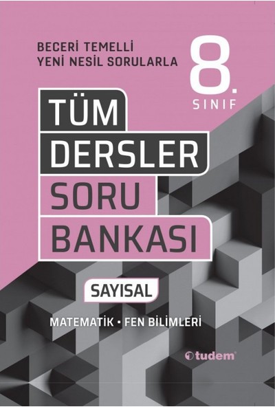 Tudem Yayınları 8. Sınıf Tüm Dersler Sayısal Soru Bankası