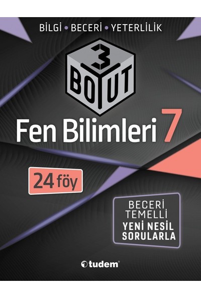 Tudem Yayınları 7. Sınıf 3 Boyut Fen Bilimleri Tudem Yayınları 7. Sınıf 3 Boyut Fen Bilimleri