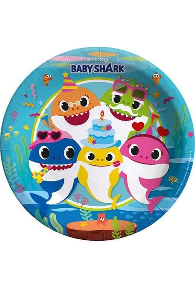 Kullan At Party Baby Shark Karton Tabak 8 Adet Kullan At Party Baby Shark Karton Tabak 8 Adet