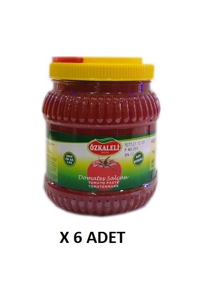 Özkaleli Tuzlu Domates Salçası Koli 1800 gr x 6'lı
