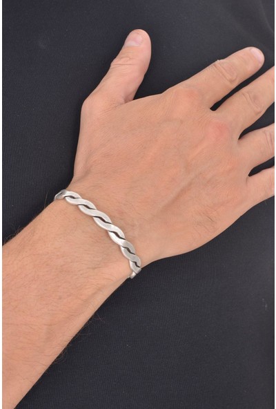 Labalaba Erkek Antik Gümüş Kaplama Örgü Dokulu Bileklik Labalaba Erkek Antik Gümüş Kaplama Örgü Dokulu Bileklik