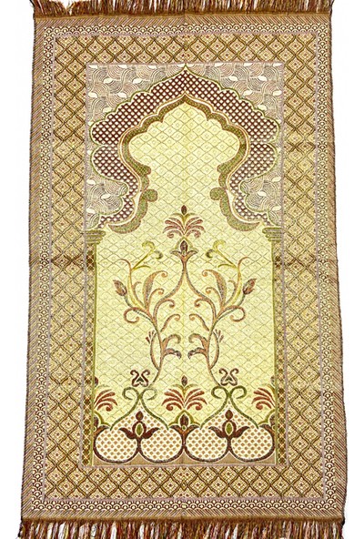 Zemzemm Sarı Simli Goblen Seccade