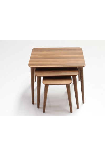 Kolex 3'lü Mdf Zigon Sehpa Dikdörtgen