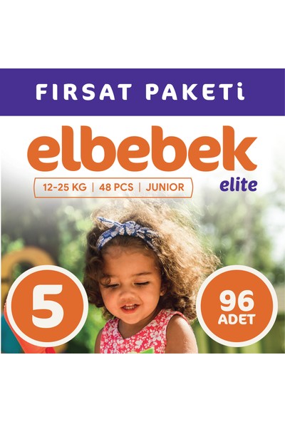 Elbebek Elite Bebek Bezi 5 Numara Junior 96 Adet Elbebek Elite Bebek Bezi 5 Numara Junior 96 Adet