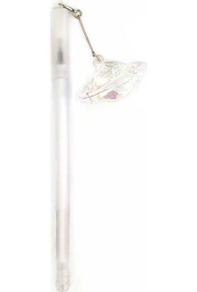 Kari Vera Satürn Kristal Gezegen Jel Kalem - Beyaz