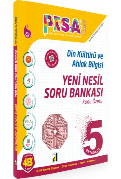 Damla Yayınevi Akıllı Damla Pisa 4b Din Kültürü ve Ahlak Bilgisi Soru Bankas 5. Sınıf
