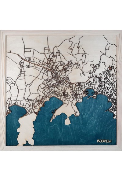 Zmap Design Özel Tasarım Bodrum Ahşap Şehir Haritası Zmap Design Özel Tasarım Bodrum Ahşap Şehir Haritası