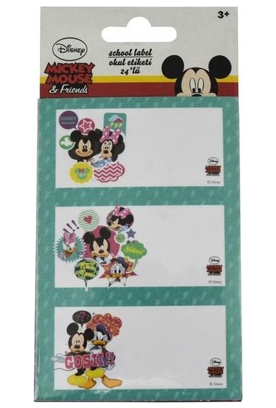 Umur 1400 Umix Disnep Mıckey Mouse Defter Etiketi 24'lü Umur 1400 Umix Disnep Mıckey Mouse Defter Etiketi 24'lü