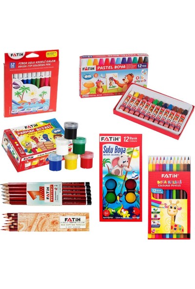 Fatih Okul Ögrenci Kirtasiye Boya Seti OFISINN-023 Fatih Okul Ögrenci Kirtasiye Boya Seti OFISINN-023