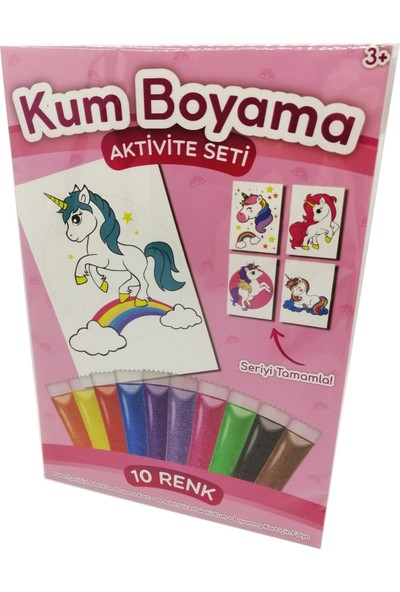 Kumbo Kum Boyama Gökkuşağı Unicorn Kum Boyama Aktivite Seti Kumbo Kum Boyama Gökkuşağı Unicorn Kum Boyama Aktivite Seti